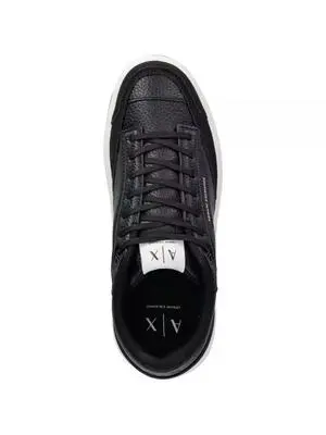 Armani Exchange Pebbled Leather Sneakers