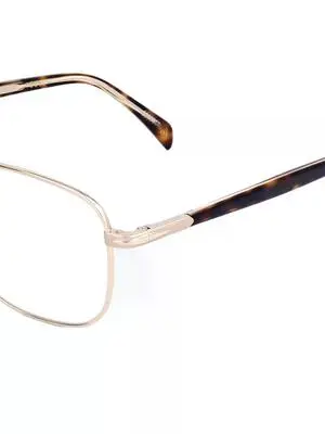 DB EYEWEAR BY DAVID BECKHAM Tortoiseshell-effect Rectangle-frame Glasses - Gold