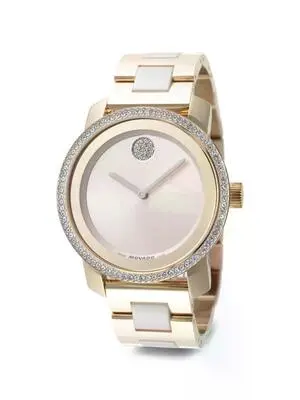 Movado Bold Crystal-embellished 36mm Watch - Gold