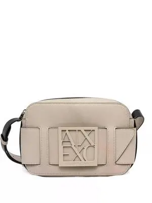 Armani Exchange Logo-plaque Cross Body Bag - Neutrals
