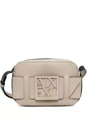 Armani Exchange Logo-plaque Cross Body Bag - Neutrals