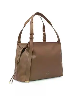 Armani Exchange Logo Plaque Buckle-strap Tote Bag