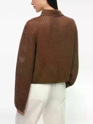 12 STOREEZ Meadow Crochet-knit Button-up Cardigan
