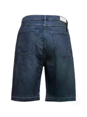 ICON DENIM LOS ANGELES Raw-edge Wide-leg Denim Shorts