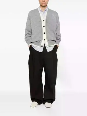 AMARANTO Contrast-trim Button-up Cardigan