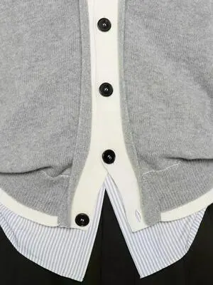 AMARANTO Contrast-trim Button-up Cardigan