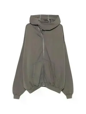 Rick Owens Mountain Hun Oversized Zip-up Hoodie - Grey