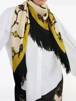 La DoubleJ Reversible Fringe Foulard 90