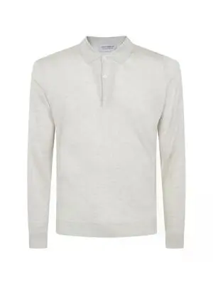 John Smedley Belper Long-sleeve Polo Shirt - Grey