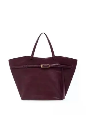 ANINE BING Elly Tote Small-grained Leather Fig