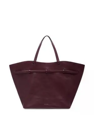 ANINE BING Elly Tote Small-grained Leather Fig