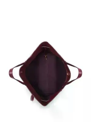 ANINE BING Elly Tote Small-grained Leather Fig