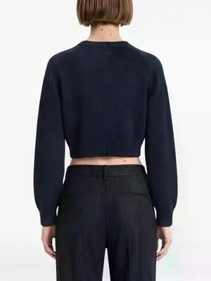 Khaite Cropped Ribbed-knit Sweater