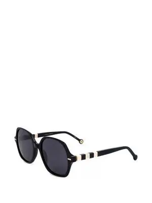 Carolina Herrera Geometric-frame Sunglasses - Black