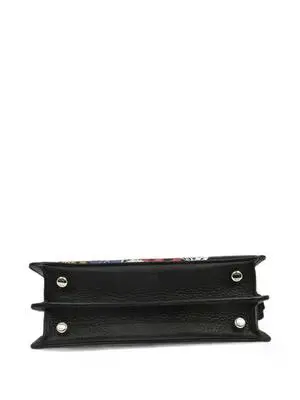 Fendi Peekaboo Logo-print Shoulder Bag - Black