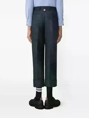 Thom Browne Windowpane-check Cropped Trousers
