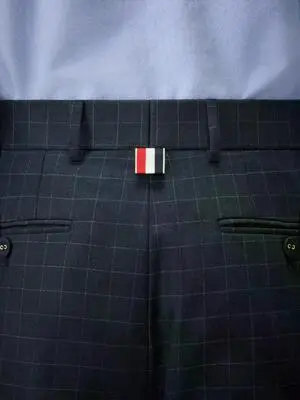 Thom Browne Windowpane-check Cropped Trousers