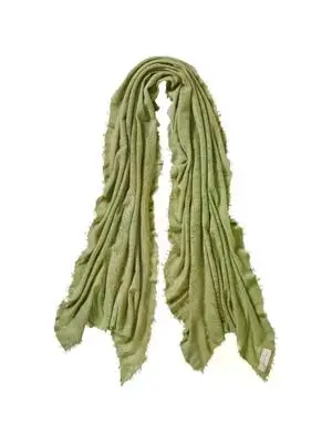 HIMALAYA CLOTHING Fine-knit Frayed Scarf