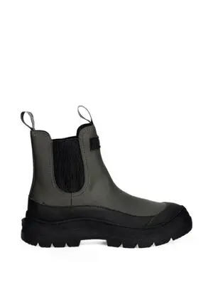 Barbour Harriety Logo-patch Panelled Chelsea Boots - Green