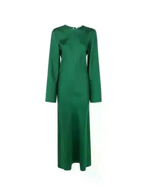RÓHE Silk Long-sleeve Maxi Dress