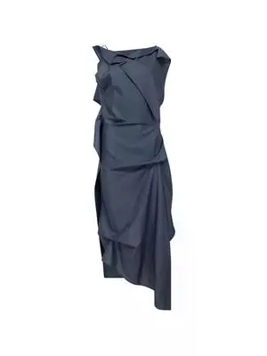 Victoria Beckham Draped Asymmetric Midi Dress