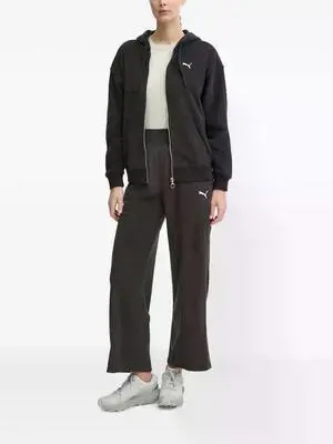 PUMA Logo Embroidered Zip-up Hoodie