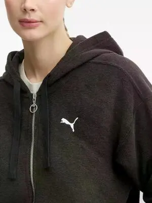 PUMA Logo Embroidered Zip-up Hoodie