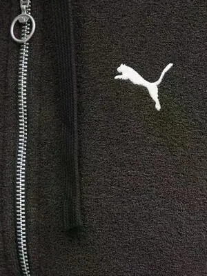 PUMA Logo Embroidered Zip-up Hoodie