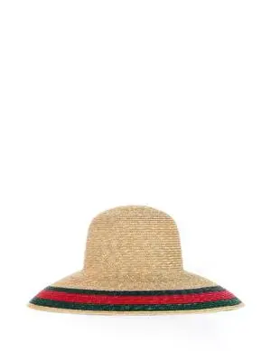 Gucci Woven Hat With Web