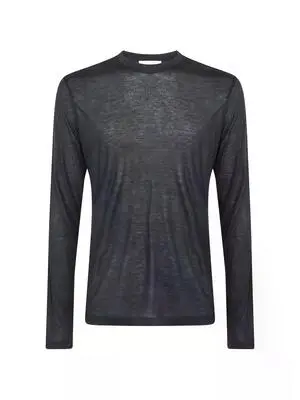 WOC Pau Long-sleeve Round-neck T-shirt - Black