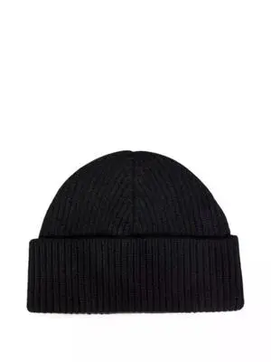 AMI Paris Wool Beanie With De Coeur Patch