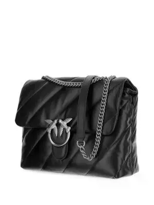 Pinko Large Quilted Leather Shoulder Bag