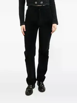 WRONG GENERATION Velvet Straight-leg Trousers - Black