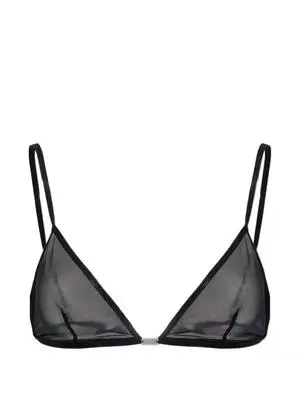 MAISON MARGIELA Sheer Triangle Bra - Black