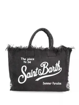 MC2 SAINT BARTH Colette Frayed Tote Bag - Black