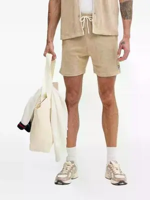FILA Terry Cloth Drawstring Shorts - Neutrals