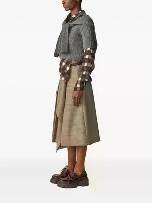 Monse Pleated Wrap Midi Skirt