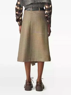 Monse Pleated Wrap Midi Skirt