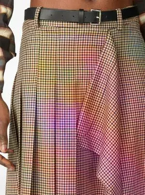 Monse Pleated Wrap Midi Skirt - Brown