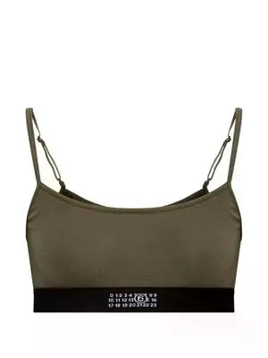 MAISON MARGIELA Logo-tape Bra - Green