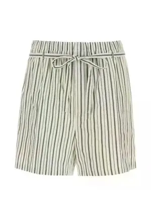 Saint Laurent Lounge Striped Shorts - White