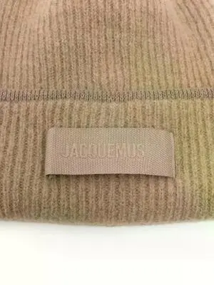 Jacquemus Ribbed Knit Beanie Hat - Neutrals