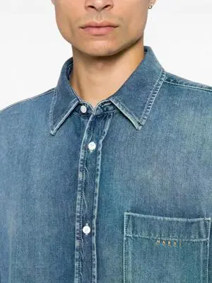 Marni Spread-collar Chest-pocket Shirt