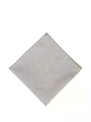 PAOLO ALBIZZATI Geometric-print Silk Pocket Scarf