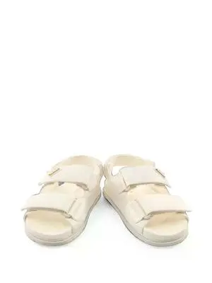 Prada Triangle Logo Touch-strap Sandals