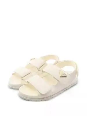 Prada Triangle Logo Touch-strap Sandals