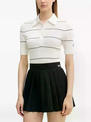 FILA Montecarlo Striped Polo Shirt - White
