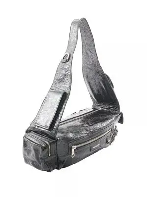 Balenciaga Lambskin Superbusy Sling Bag Xs Shoulder Bag - Black