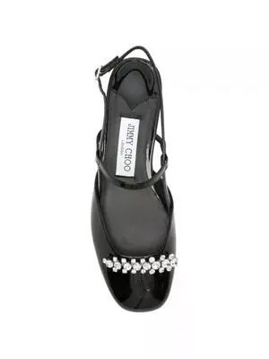 JIMMY CHOO Belinda Crystal-embellished Slingback Pumps