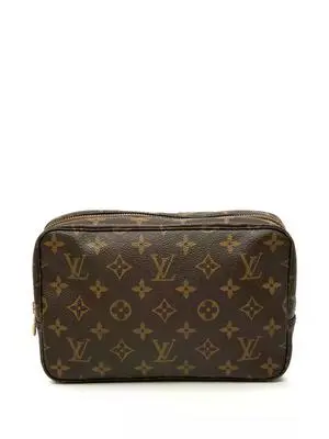 LOUIS VUITTON 1988 Monogram Trousse Toilette 23 Clutch Bag - Brown